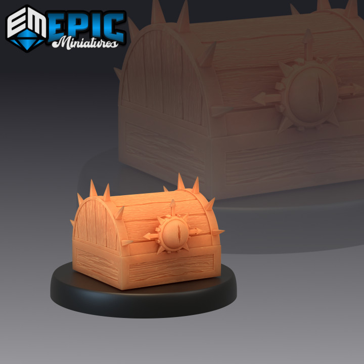 3D Printable Chest Mimic Set / Treasure Monster / Shapechanger ...