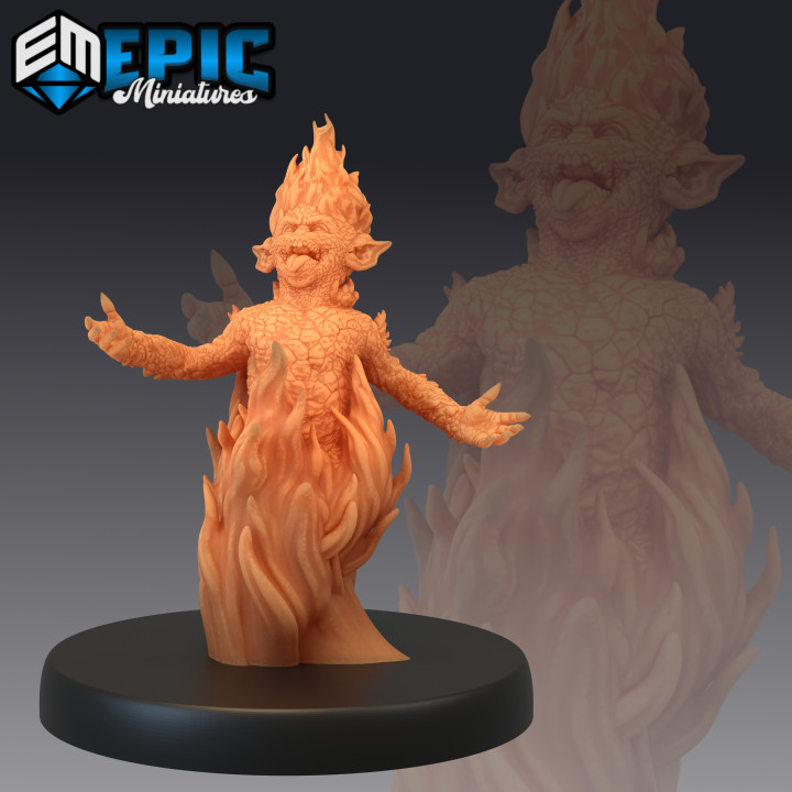 3D Printable Magmin Set / Fire Elemental Creature / Magma Lava ...
