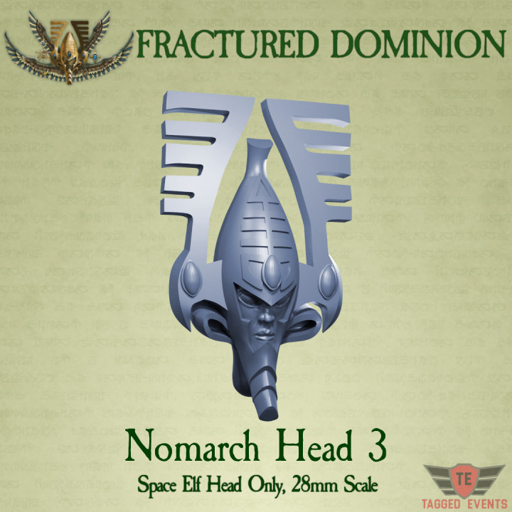3D Printable Fractured Dominion - Nomarch Heads x 3 (Ancient Eldar) by ...