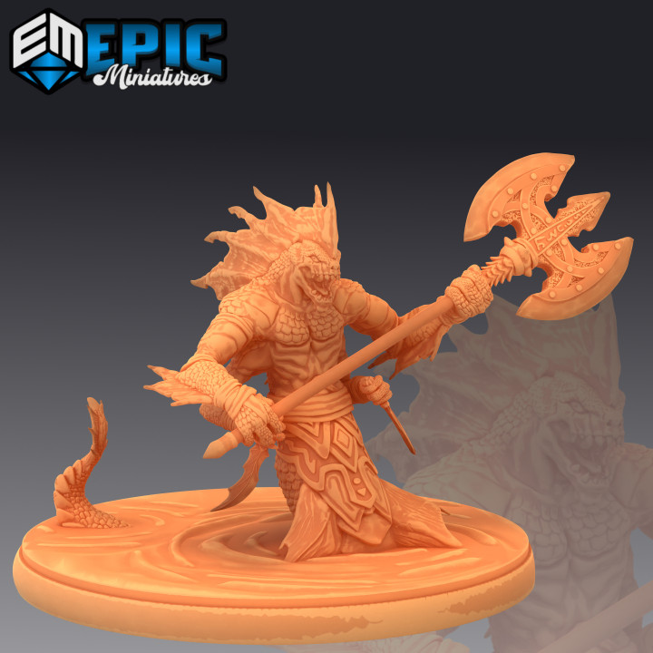 3D Printable Marsh Naga Emerging / Swamp Creature / Reptile Folk ...