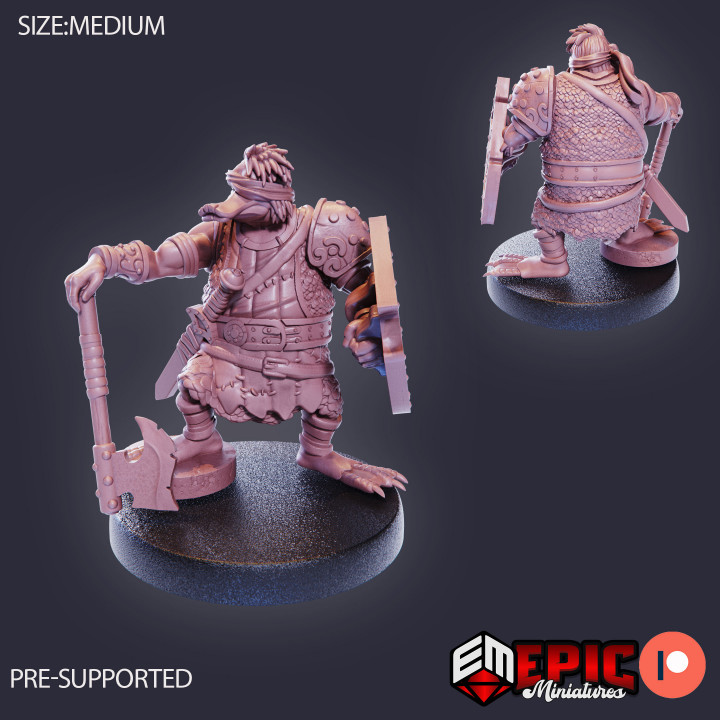 3D Printable Duck Folk Axe & Shield / Duckbird Race / Giant Bird ...