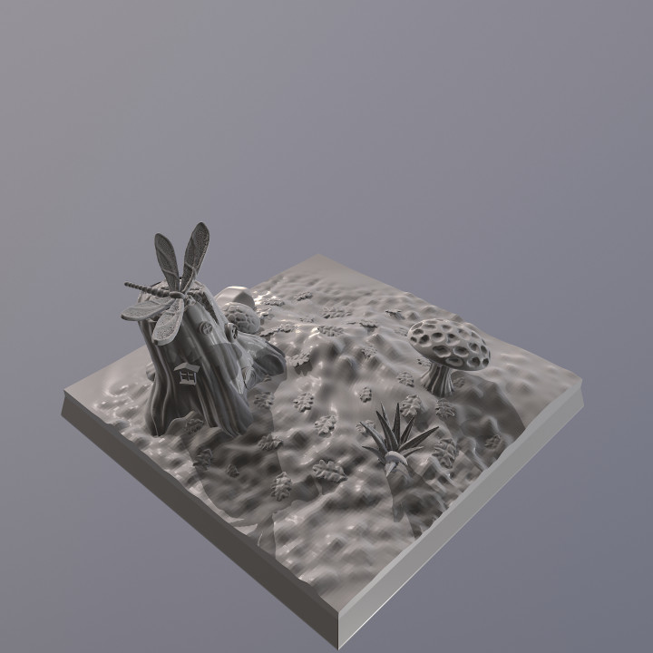 3D Printable 10 square fairy forest bases by Feed My 3dPrinter