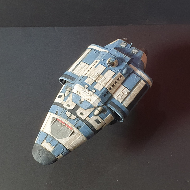3D Printable Type A Free Trader Traveller Miniatures by 2nd Dynasty