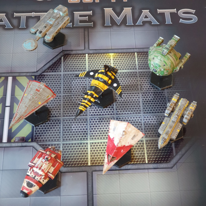 3D Printable Type A Free Trader Traveller Miniatures by 2nd Dynasty