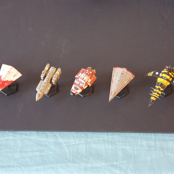 3D Printable Type A Free Trader Traveller Miniatures by 2nd Dynasty