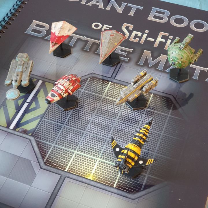 3D Printable Type C Mercenary Cruiser Traveller Miniatures by 2nd Dynasty