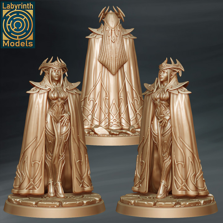 3D Printable Dark Elf Citizens Collection - 32mm scale by Labyrinth Models