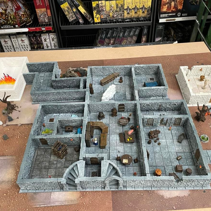 3D Printable Dungeon Tiles Set by Gracewindale Mini Scenery