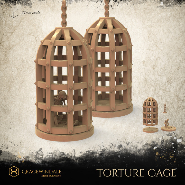 3D Printable Torture Cage by Gracewindale Mini Scenery