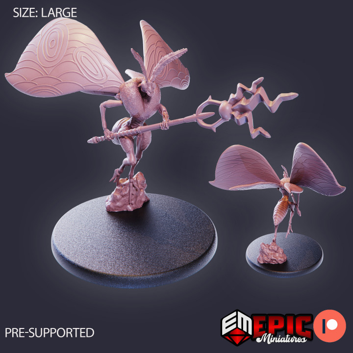 3D Printable Moth Queen Scepter / Huge Insect Hybrid / Insectoid Lord ...