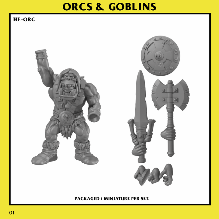 3D Printable ORCS & GOBLINS: He-Orc by Monstrous Encounters