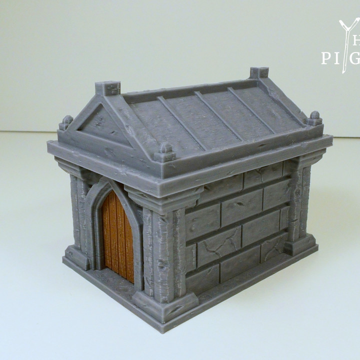 3D Printable Mausoleum Set - TABLETOP TERRAIN DND RPG SCATTER by Jason ...