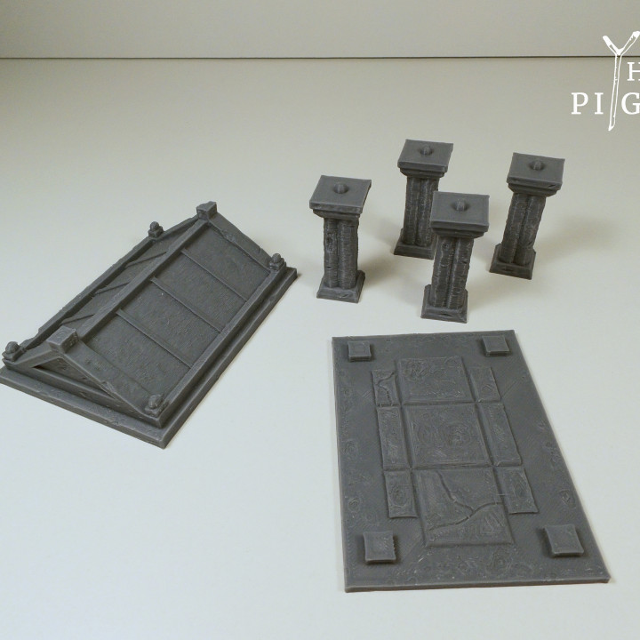 3D Printable Mausoleum Set - TABLETOP TERRAIN DND RPG SCATTER by Jason ...