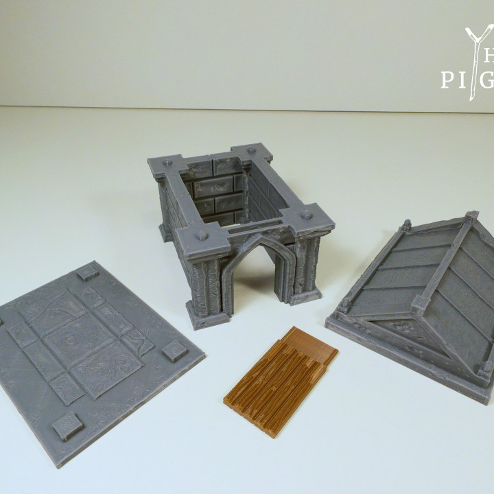 3D Printable Mausoleum Set - TABLETOP TERRAIN DND RPG SCATTER by Jason ...