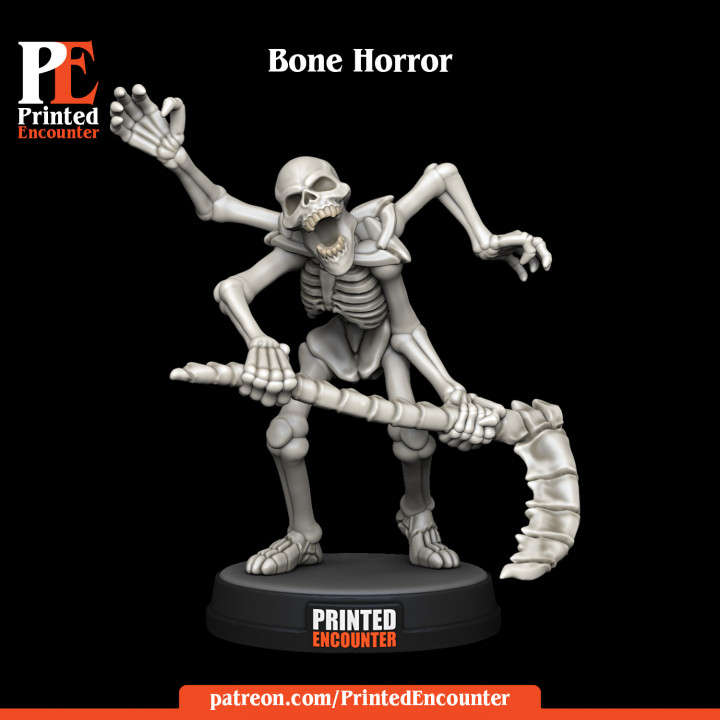 3D Printable Bone Horror / Skeletal Monstrosity by Printed Encounter