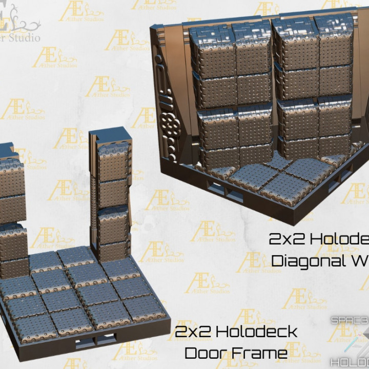 3D Printable AESS351 – Space Ships: Holodeck by Aether Studios