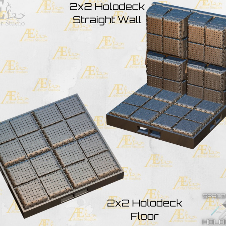 3D Printable AESS351 – Space Ships: Holodeck by Aether Studios