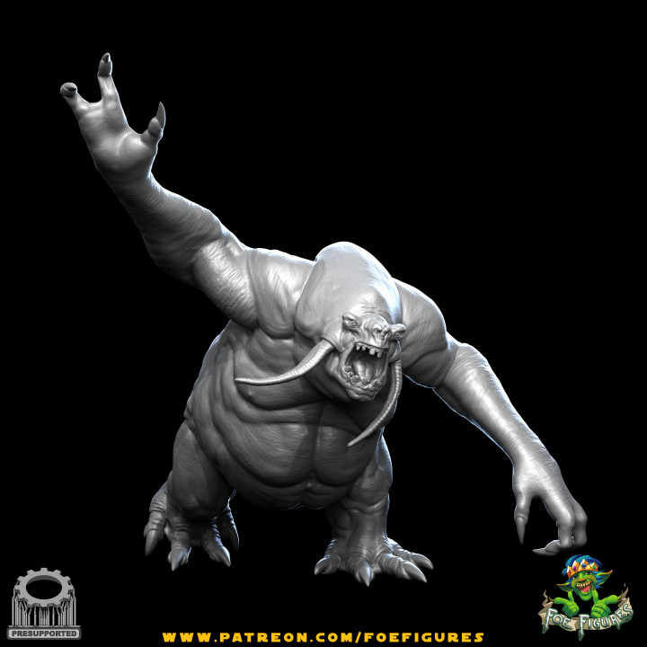 3D Printable Goliathan Charging by Foe Figures