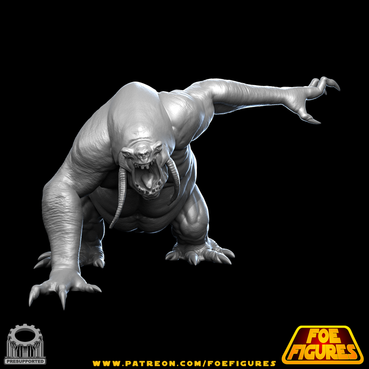 3D Printable Goliathan Roaring by Foe Figures