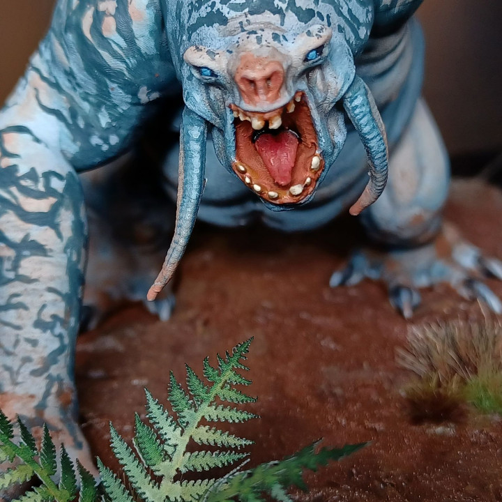 3D Printable Goliathan Roaring by Foe Figures