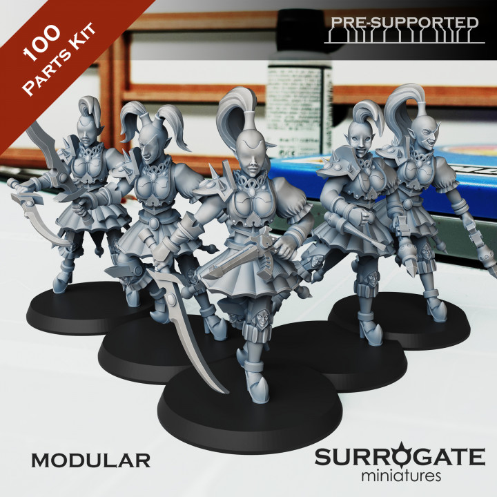 3D Printable Void Jesters Troupe, Surrogate Miniatures July Modular ...