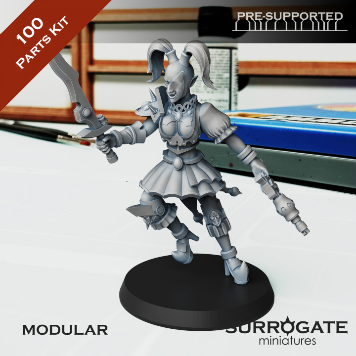 3D Printable Void Jesters Troupe, Surrogate Miniatures July Modular ...