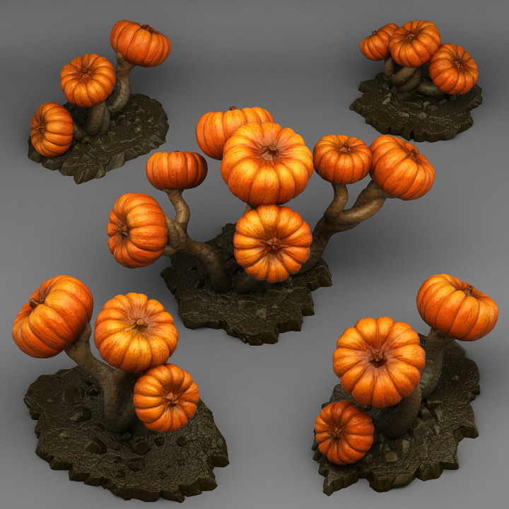3D Printable DARK PUMPKIN TREES by Fantastic Plants And Rocks