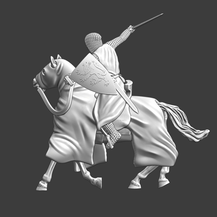3D Printable Medieval knight - hacking at the enemy by Northern ...