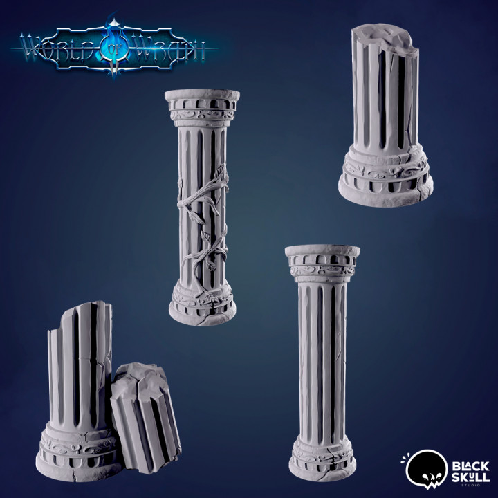 3D Printable Human Props (Sacks, Harp, Column, Cart, Tent) by Black ...