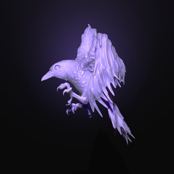 3D Printable Raven 3D print model by Viktoriya Kabanova
