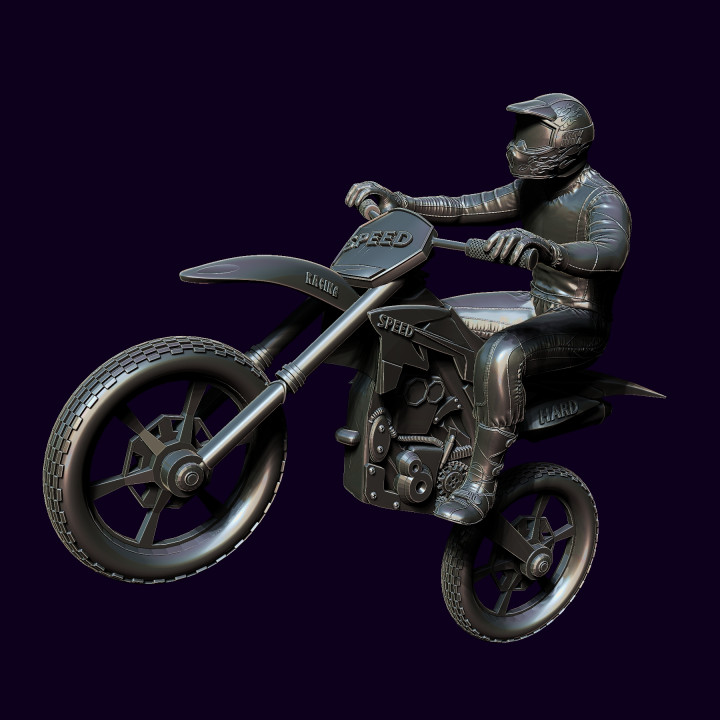 3D Printable racer and motorcycle by Viktoriya Kabanova