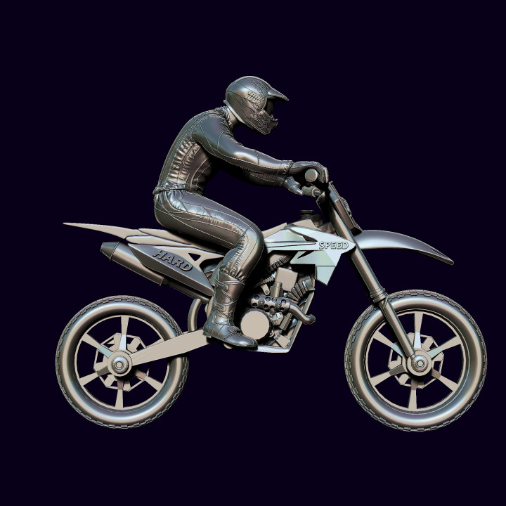 3D Printable racer and motorcycle by Viktoriya Kabanova