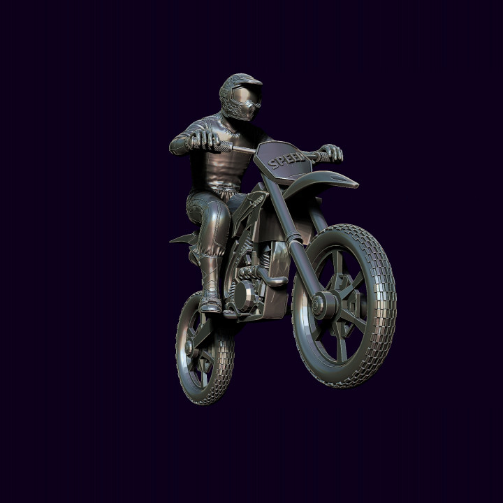 3D Printable racer and motorcycle by Viktoriya Kabanova