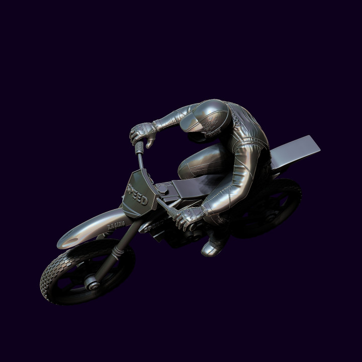 3D Printable racer and motorcycle by Viktoriya Kabanova