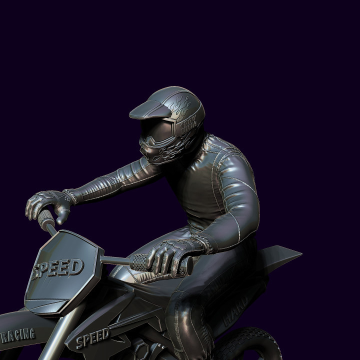 3D Printable racer and motorcycle by Viktoriya Kabanova