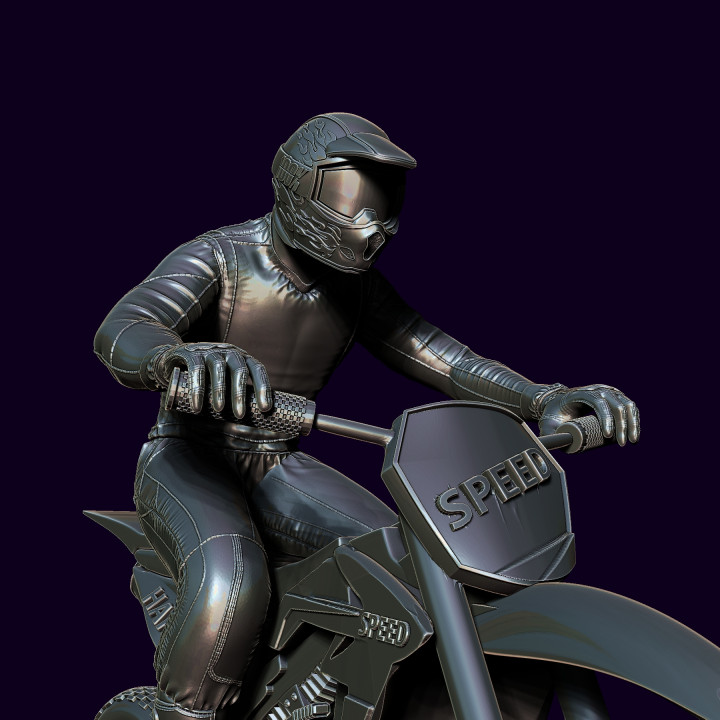 3D Printable racer and motorcycle by Viktoriya Kabanova