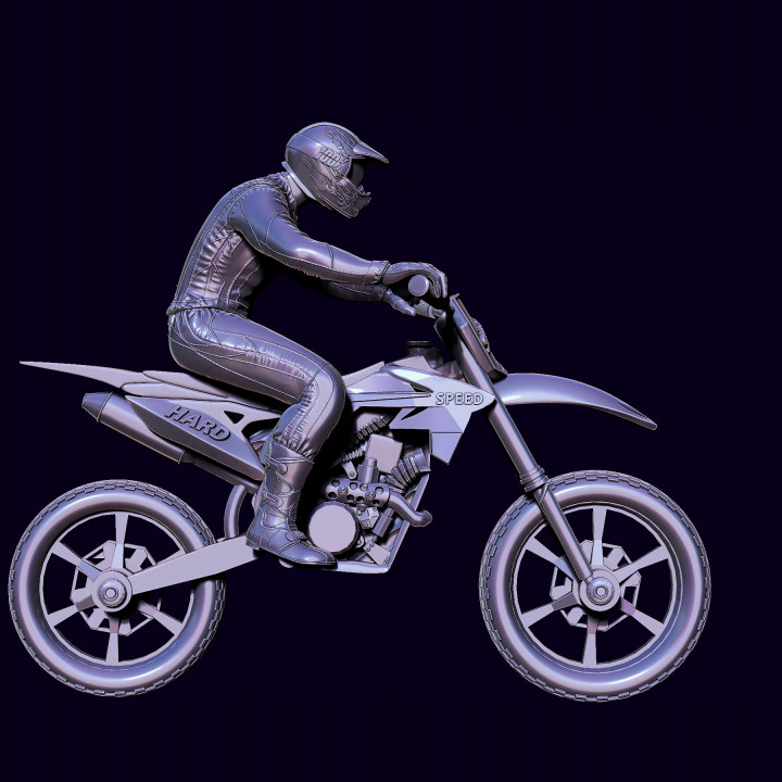 3D Printable racer and motorcycle by Viktoriya Kabanova