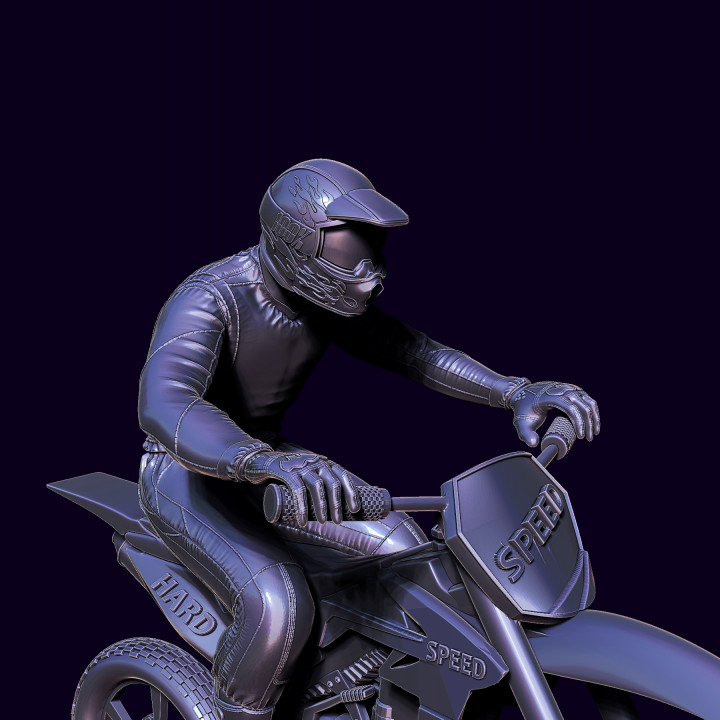 3D Printable racer and motorcycle by Viktoriya Kabanova
