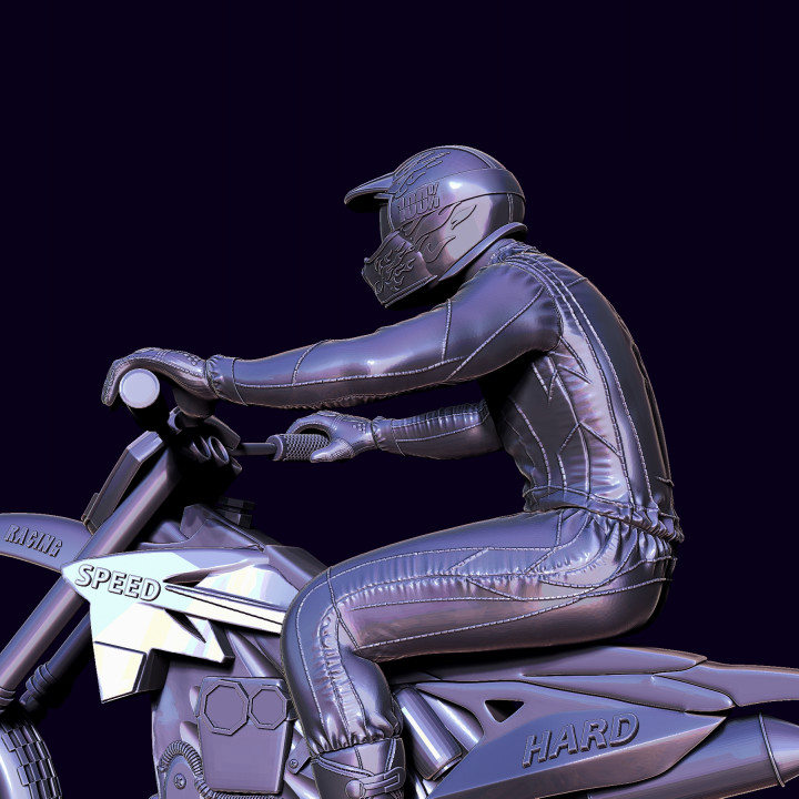 3D Printable racer and motorcycle by Viktoriya Kabanova