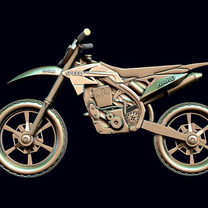 3D Printable racing motorcycle by Viktoriya Kabanova
