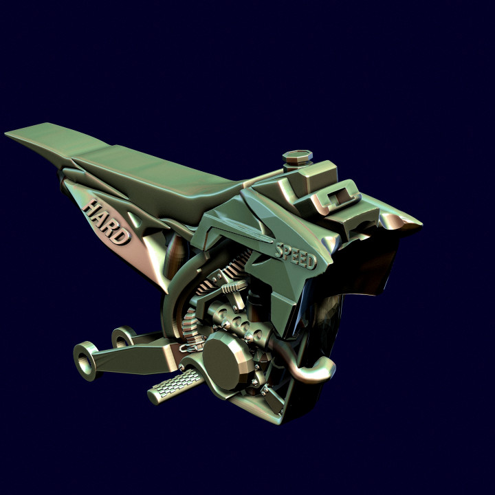 3D Printable racing motorcycle by Viktoriya Kabanova