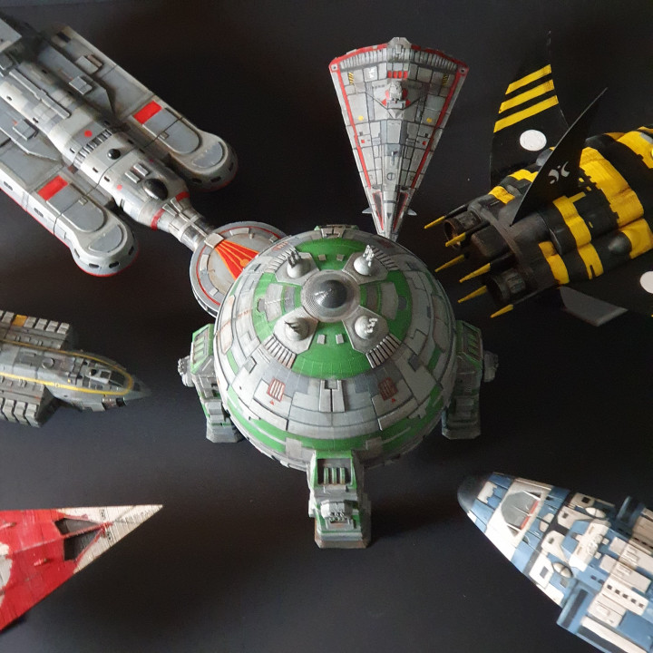 3D Printable Type S Scout Courier Traveller Miniatures by 2nd Dynasty