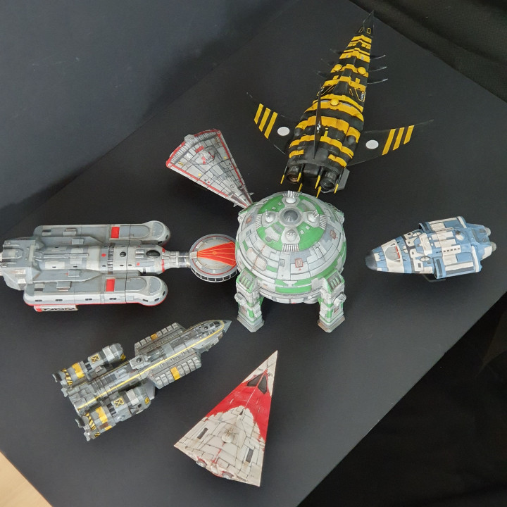 3D Printable Type S Scout Courier Traveller Miniatures by 2nd Dynasty