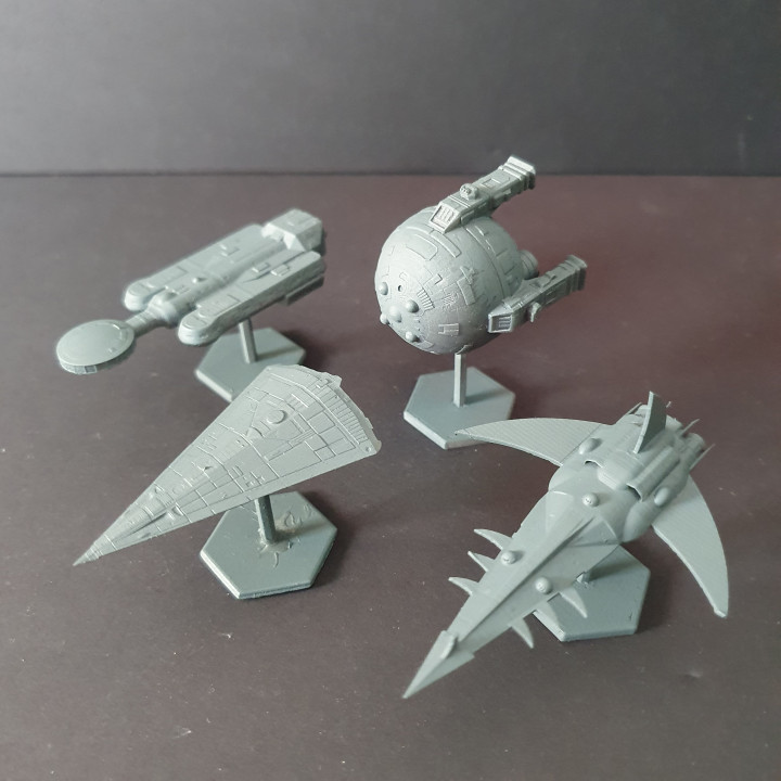 3D Printable Type S Scout Courier Traveller Miniatures by 2nd Dynasty
