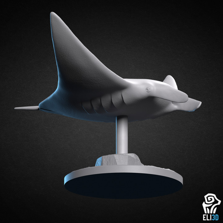 3D Printable Manta Ray - Animal by ELI 3D
