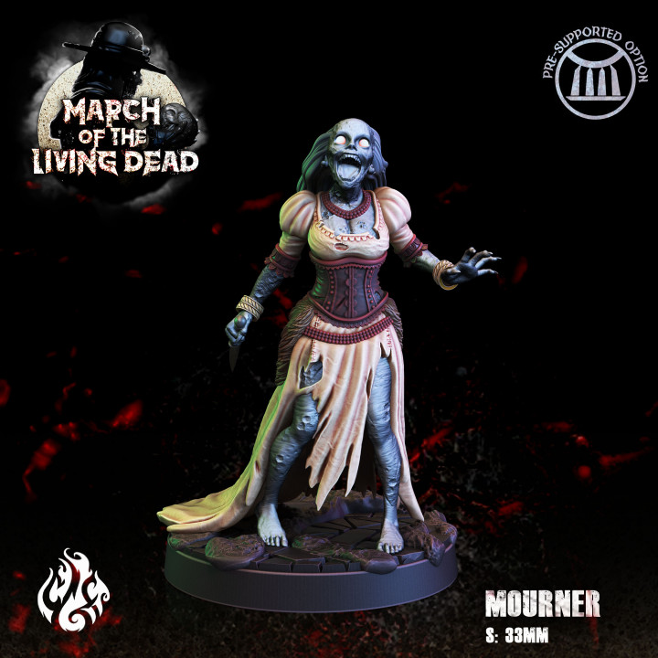 3D Printable Mourner by Crippled God Foundry