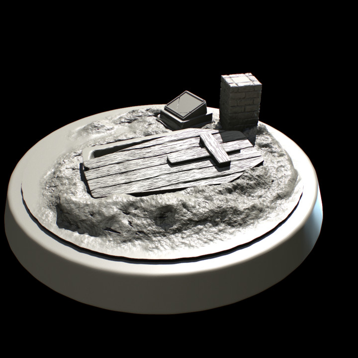 3D Printable Graveyard Set V1 6 pieces by Jeremy Smith