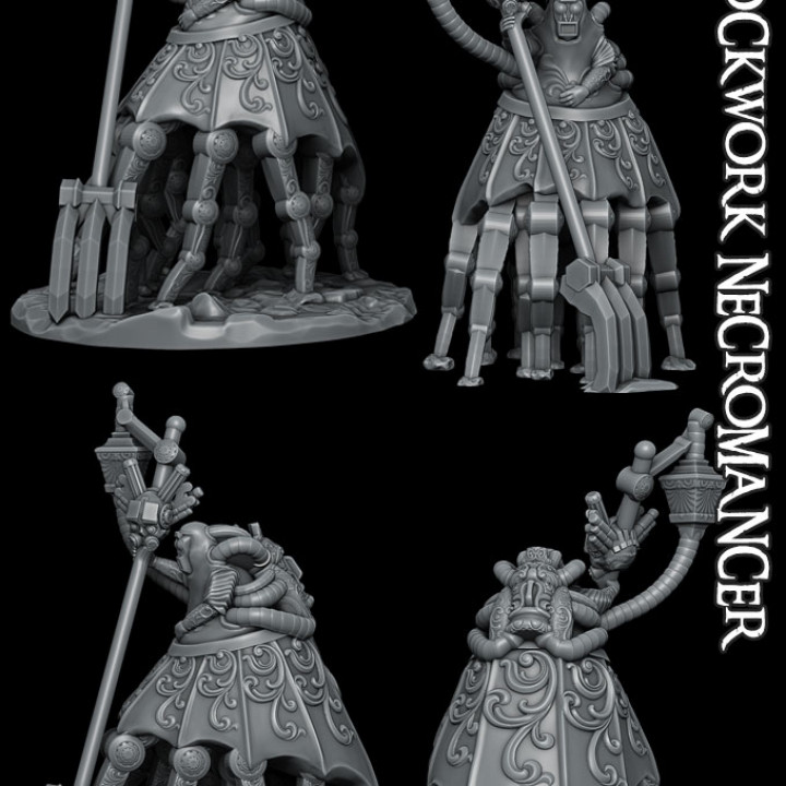 3D Printable Clockwork Necromancer by RocketPigGames