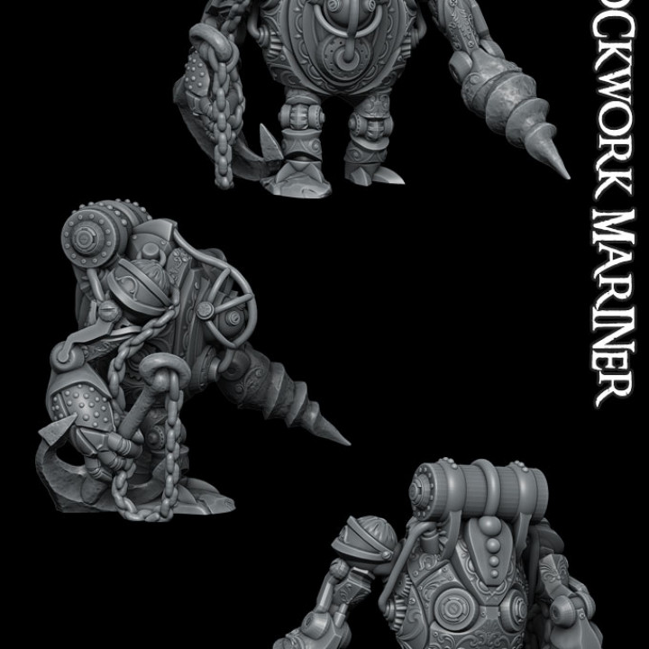 3D Printable Clockwork Mariner by RocketPigGames