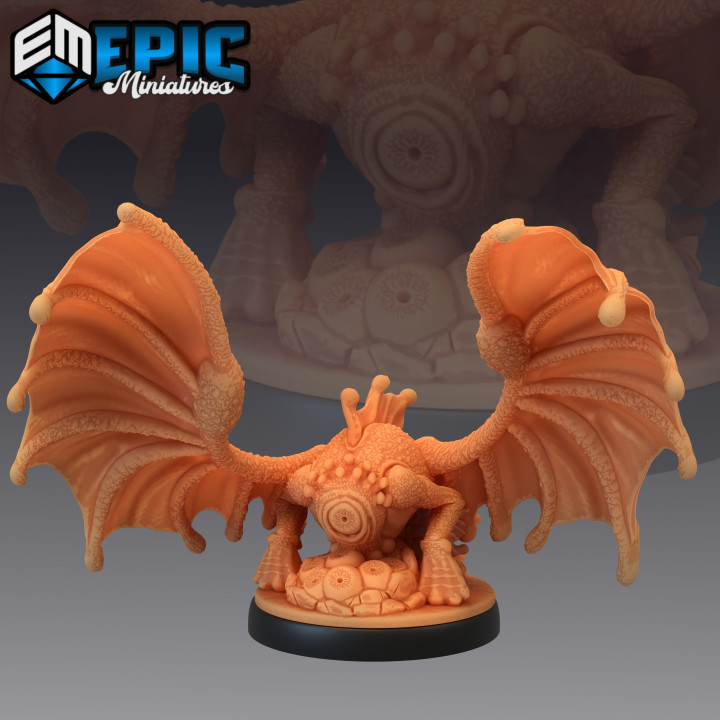 3D Printable Dream Spawn Emerging / Evil Winged Observer / Flying Eye ...